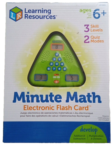 Minute Math, Electronic Flash Card, Learning Resources, Brand New ...