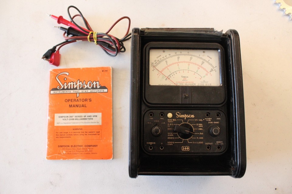 SIMPSON 260 SERIES 6P/6PM VOLT-OHM-MILLIMETER | eBay