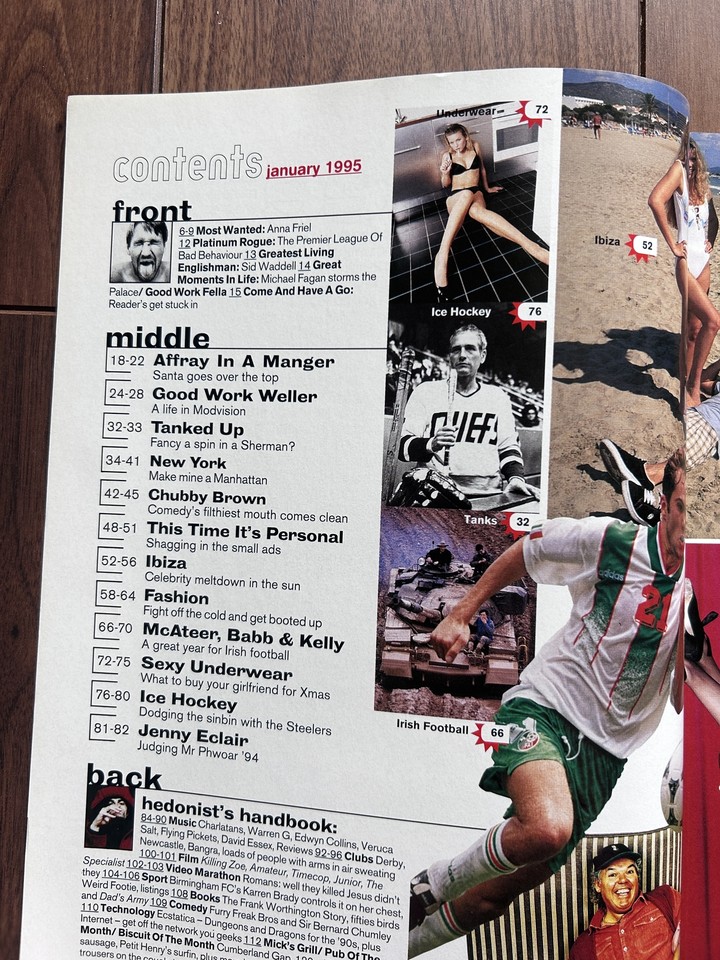 Loaded Magazine #9 Jan 1995 - Liz Hurley Anna Friel Paul Weller Chubby ...