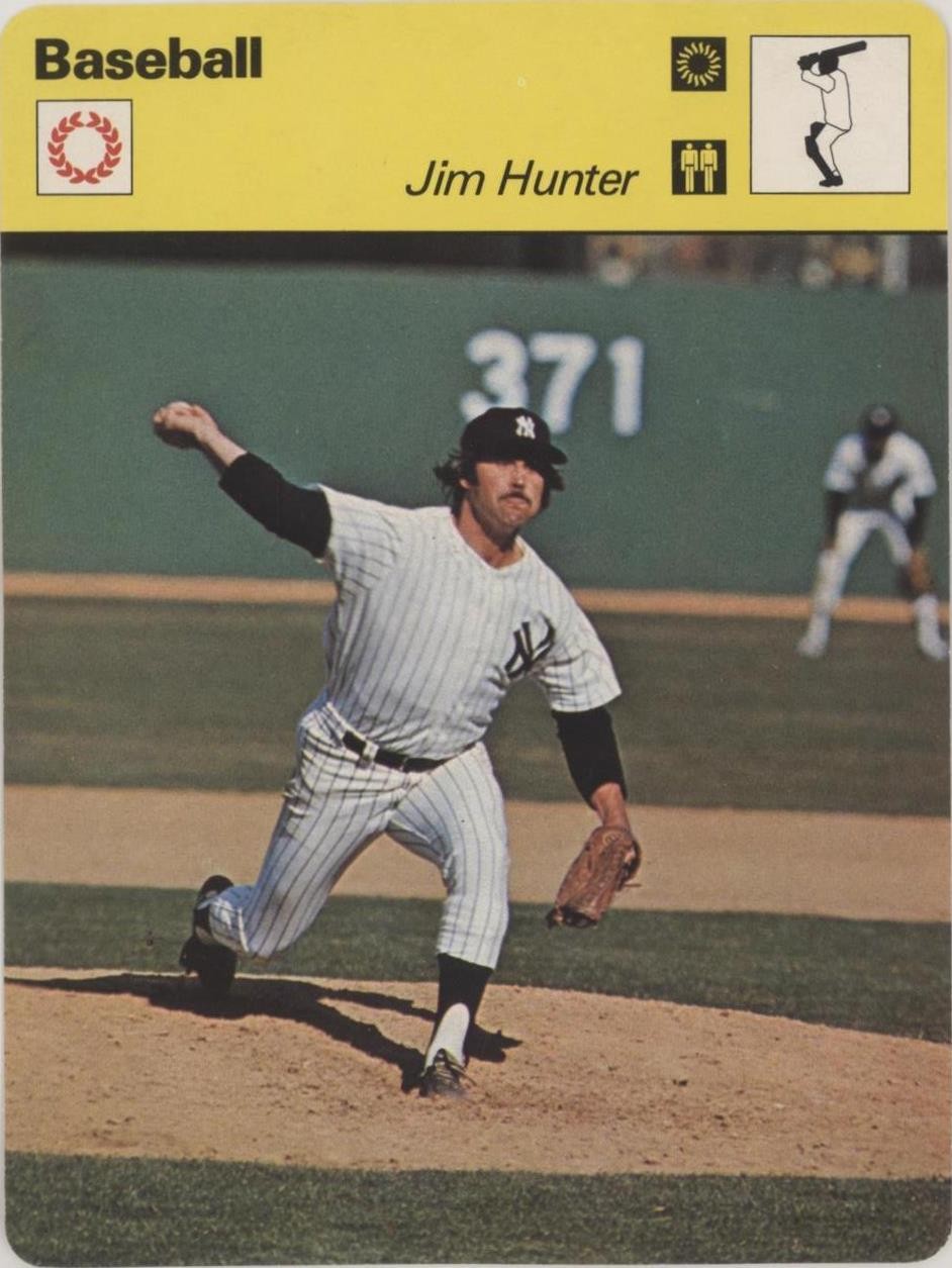 1977-79 Sportscasters - Series 14 Baseball Catfish Hunter #14-10 ...
