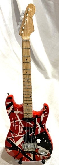 MINIATURE 9" GUITAR - EDDIE VAN HALEN - FENDER "FRANKENSTRAT ...