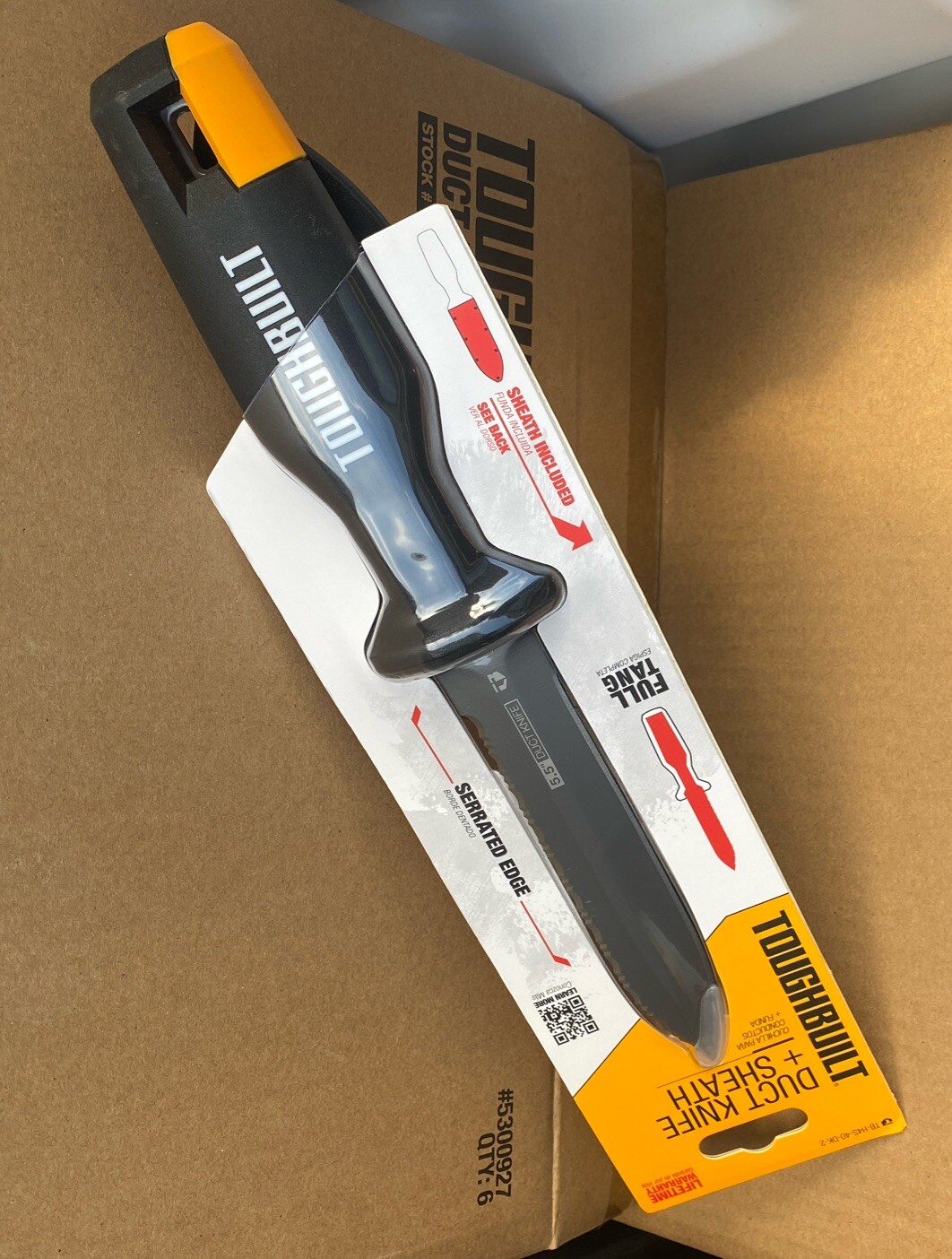 New!! TOUGHBUILT Duct Knife + Sheath Hunting Camping Construction-Ready ...