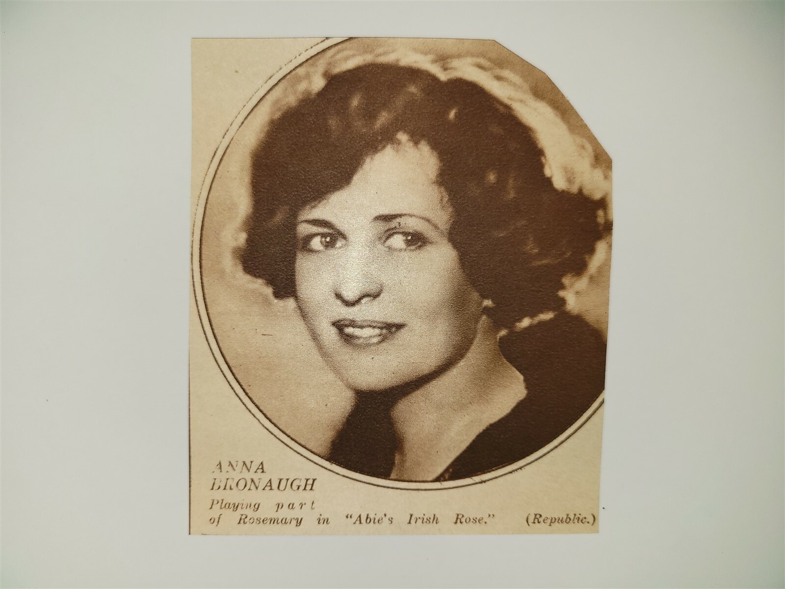 Anna Bronaugh Abie's Irish Rose 1922 NY Times Colorfoto | eBay