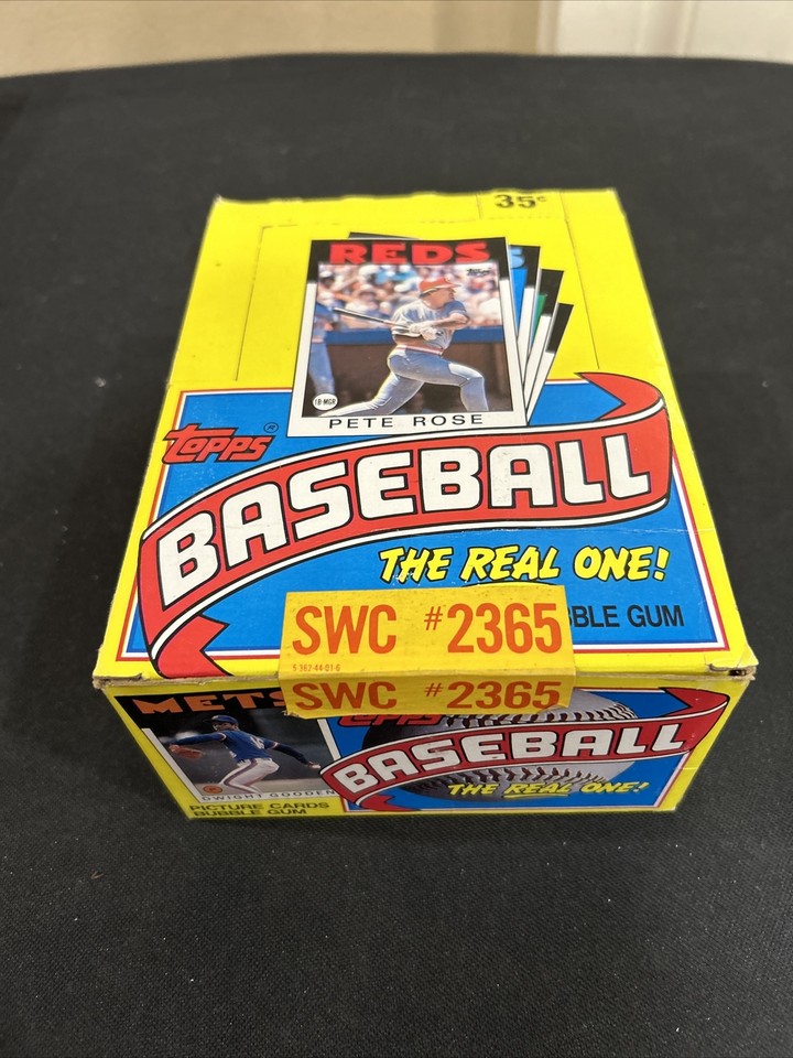 1986 TOPPS BASEBALL WAX BOX - 36 Packs SWC #2365 Factory Sealed Box ...