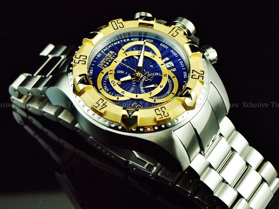 NWT Invicta Men's 52mm Reserve Excursion TOURING Navy Blue Swiss Chrono ...