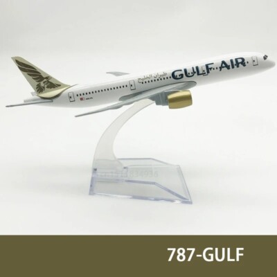 DIECAST AIRPLANE Model Boeing 787 GULF Air Air Craft Gifts 6'' Toy New ...