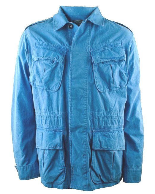 POLO RALPH LAUREN BLUE MILITARY TROPICAL JUNGLE COMBAT FIELD JACKET ...