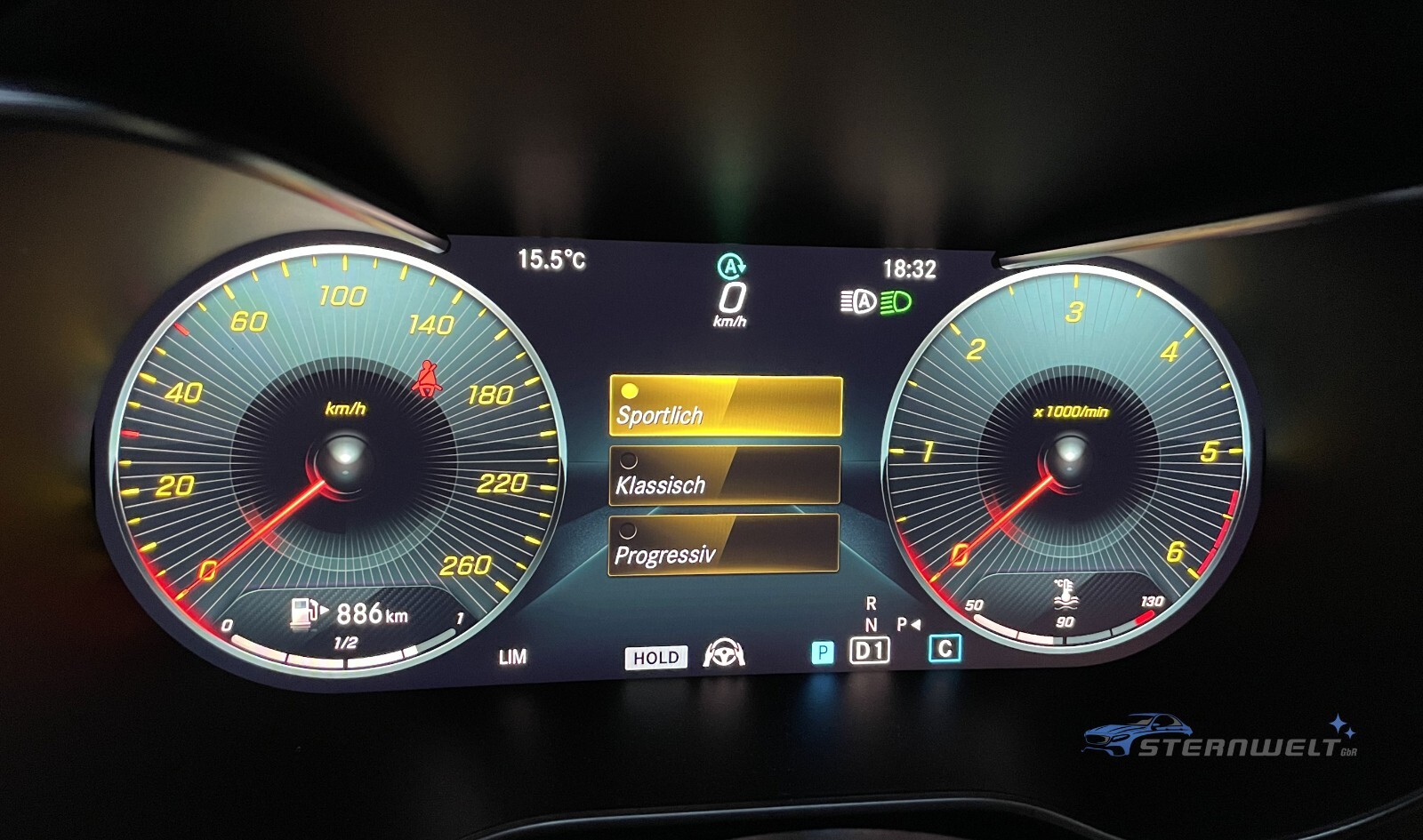 Nachrüstung original Mercedes-Benz digitales Kombiinstrument C-Klasse ...