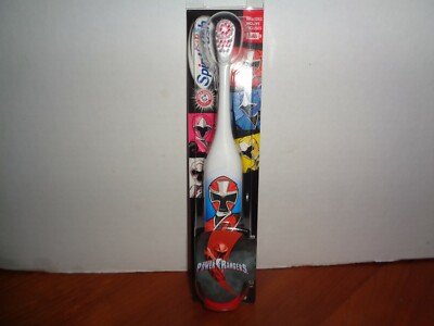 Kids Power Rangers Red Electric Spinbrush Battery Operated Toothbrush ...