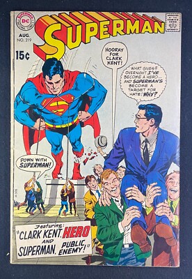 Superman (1939) #219 VG+ (4.5) Neal Adams Cover Curt Swan | eBay