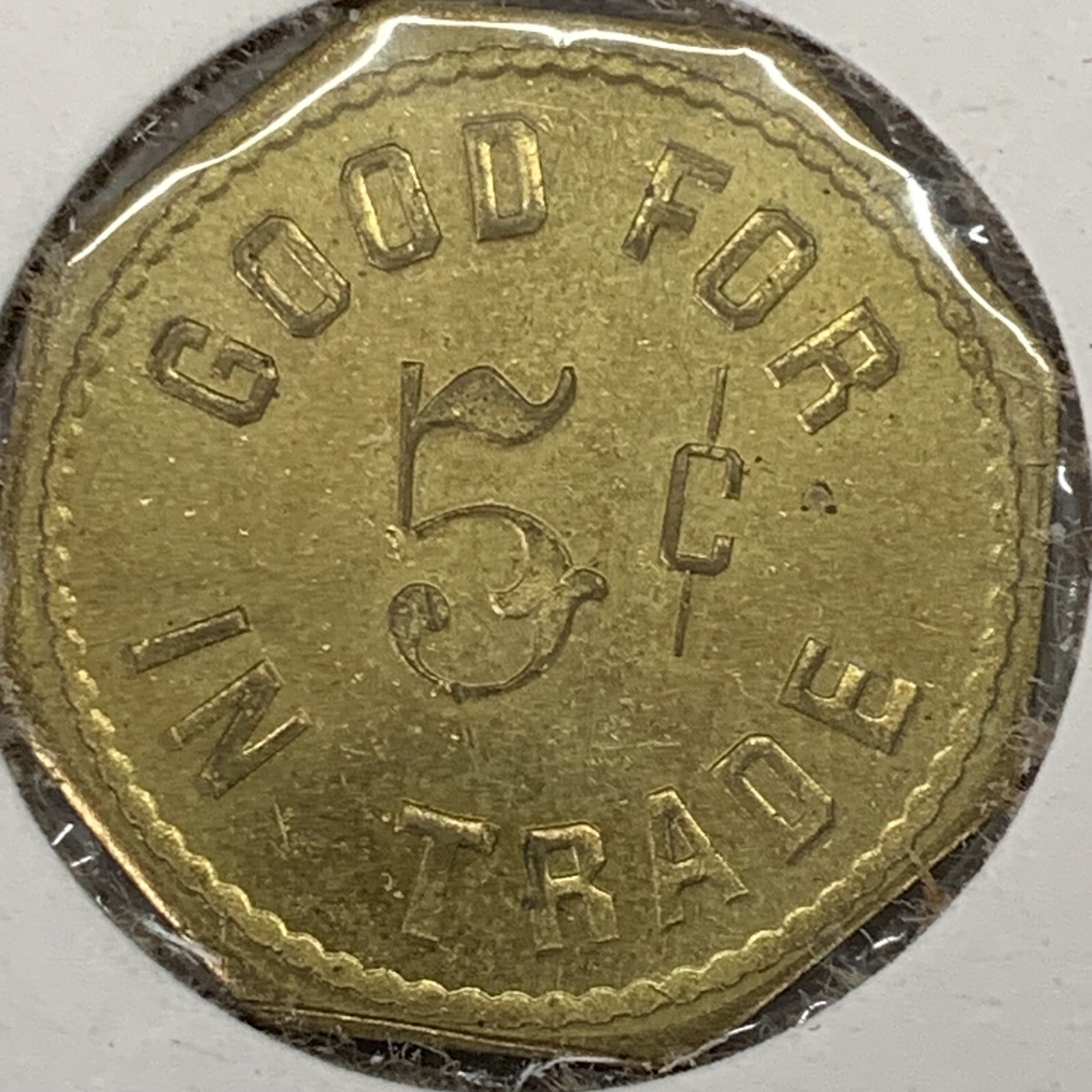 Colorado, Boulder Cusack & Miles Saloon Pearl St. Good For 5 Cent Brass ...