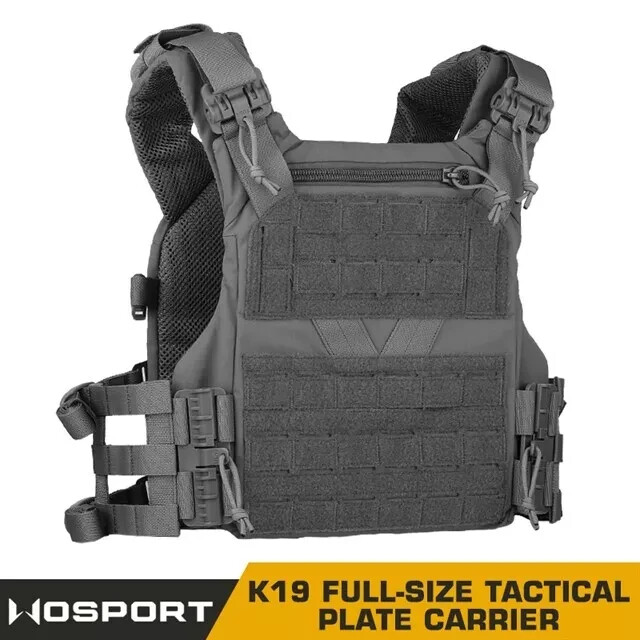 Tactical Vest K19 Plate Carrier MOLLE Quick Release System Fast Adjust ...