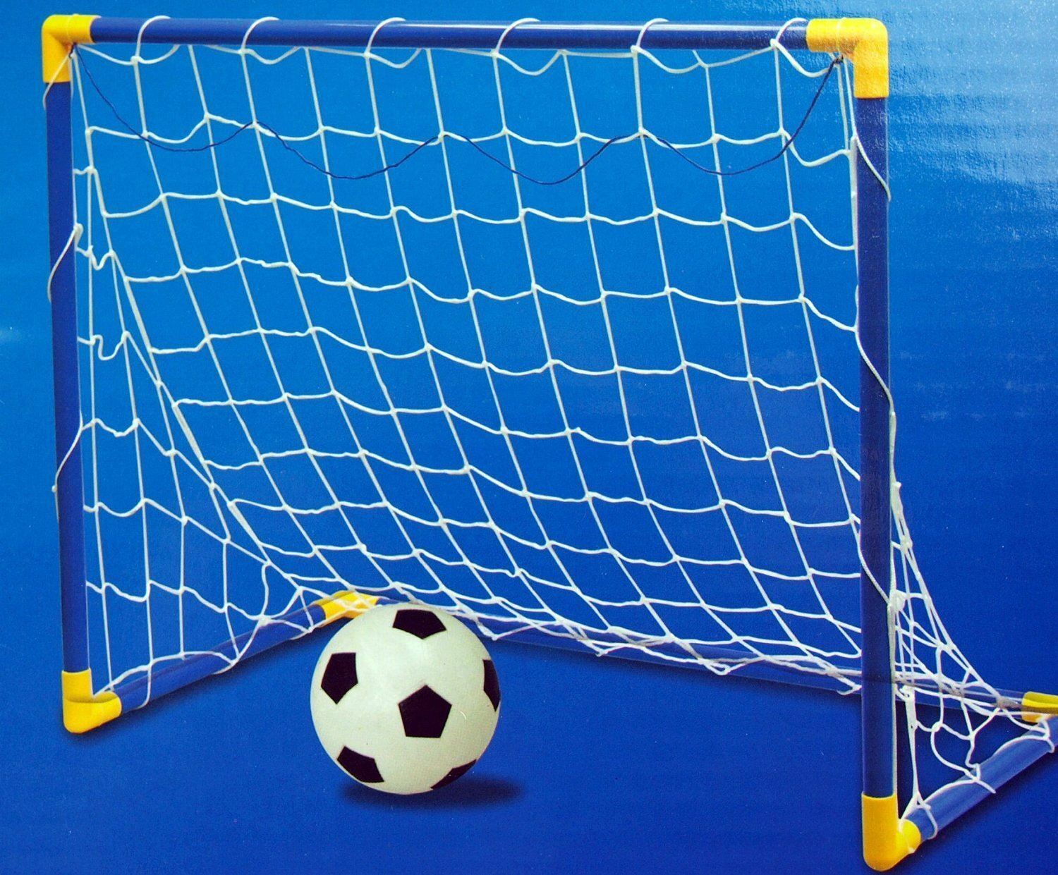 KIDS MINI FOOTBALL GOAL POSTS TWIN SET OF CHILDRENS PRACTICE SOCCER ...