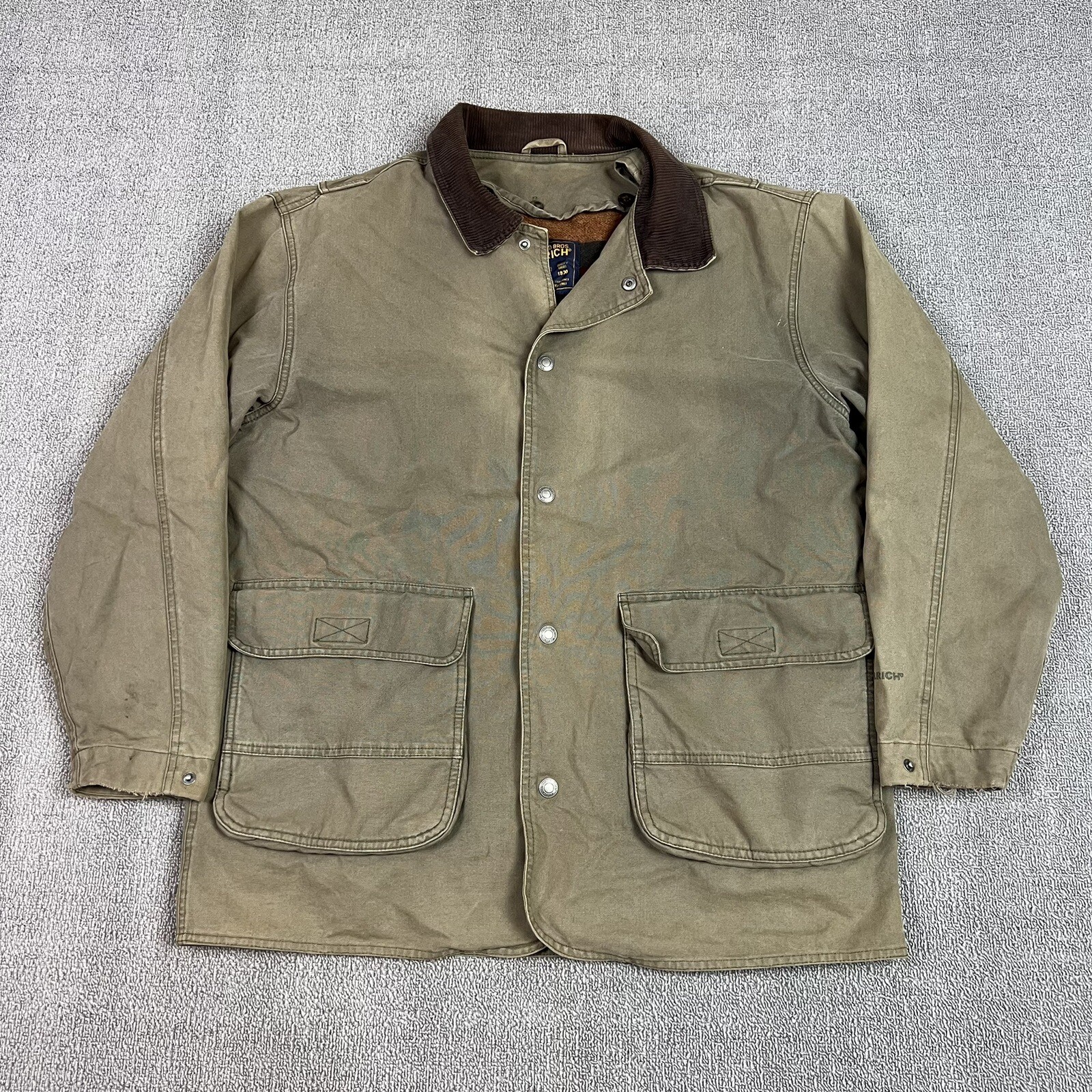 Vintage 90's Woolrich Barn Chore Jacket Hunting Aztec… - Gem