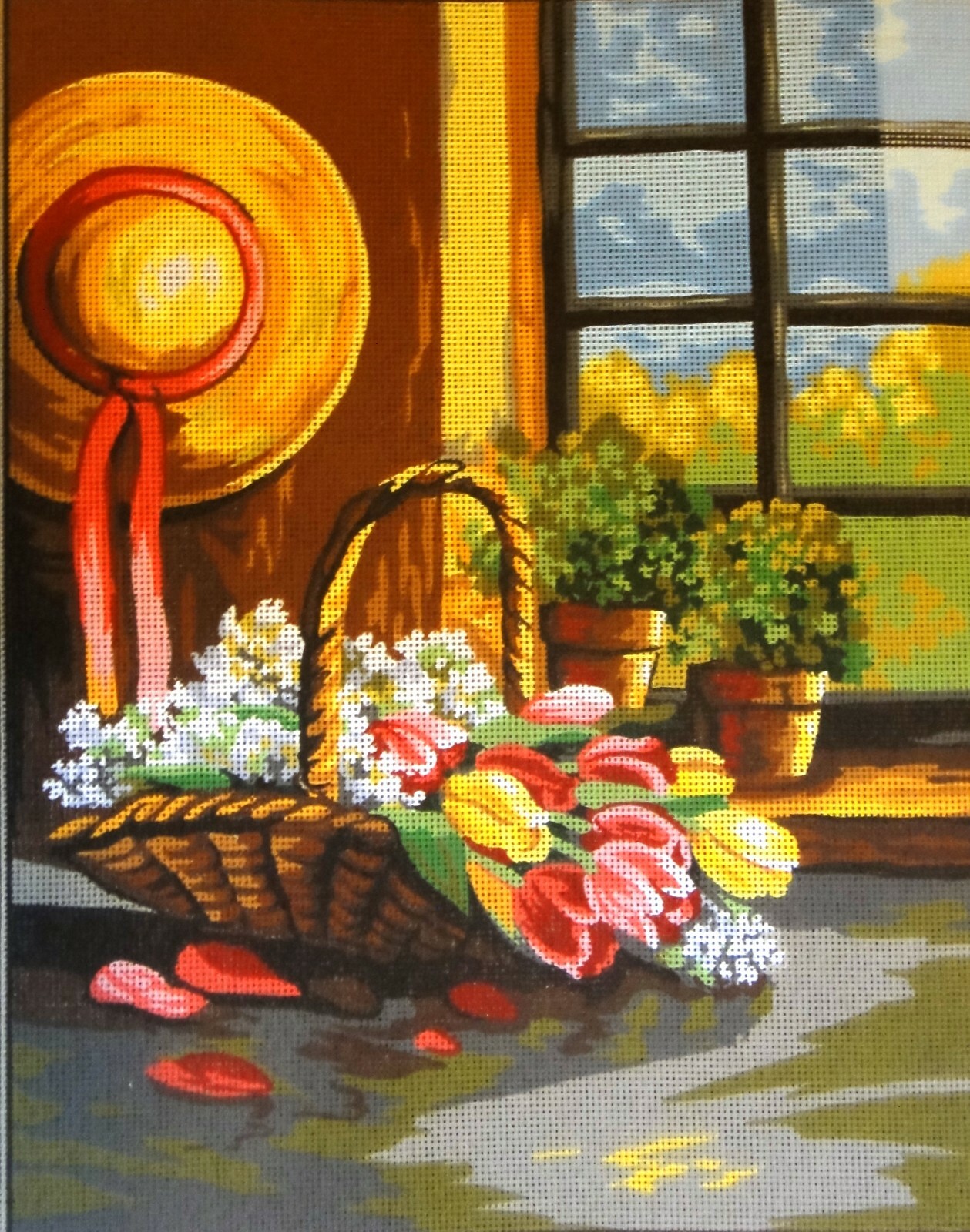 "Good Morning" Printed Needlepoint Tapestry Canvas 11532 | eBay