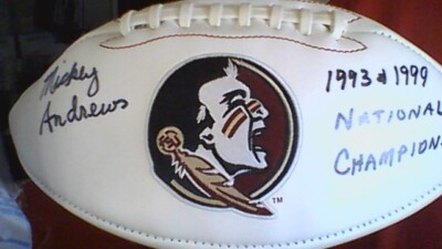Mickey Andrews & Mike Norvell Signed Florida State Seminoles Football w ...