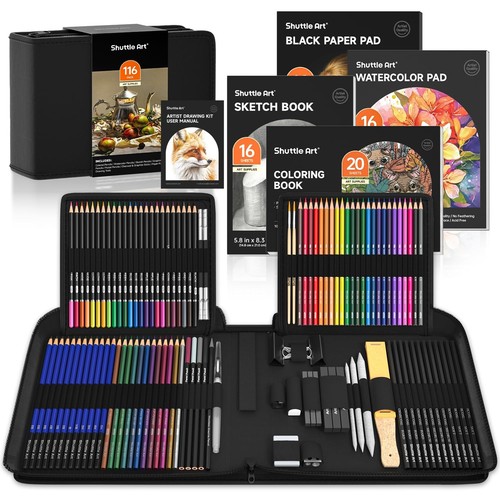 116 PCS Drawing Kit, Professional Drawing Supplies with Sketch ...