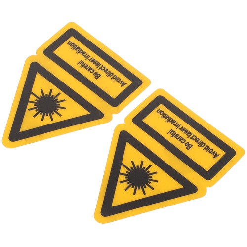 2 Pcs Caution Sign Security Sticker Safety Stickers Warning Signs ...