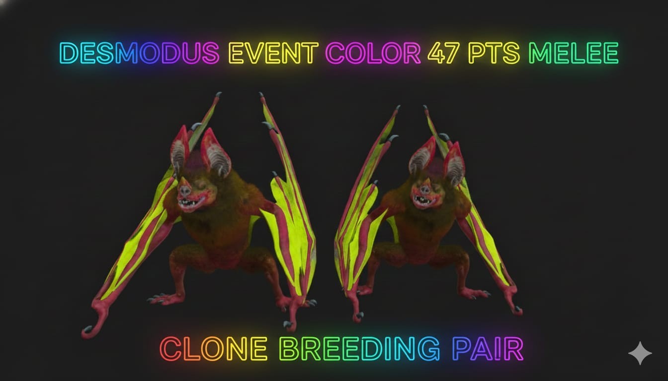 Desmodus Clone 47 PTS Melee Lost Colony Event Color Ark Ascended Pve PC ...