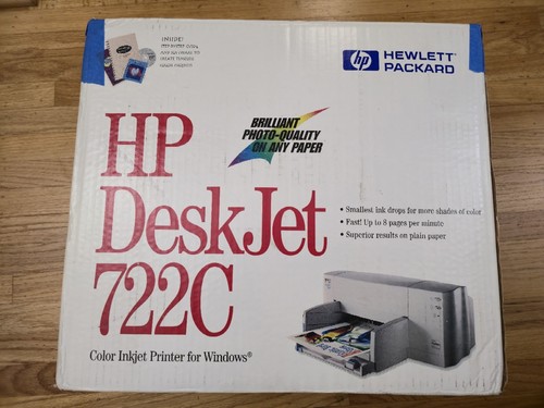 RARE NEW OPEN BOX Vintage 1998 Hewlett Packard HP DeskJet Model 722C ...