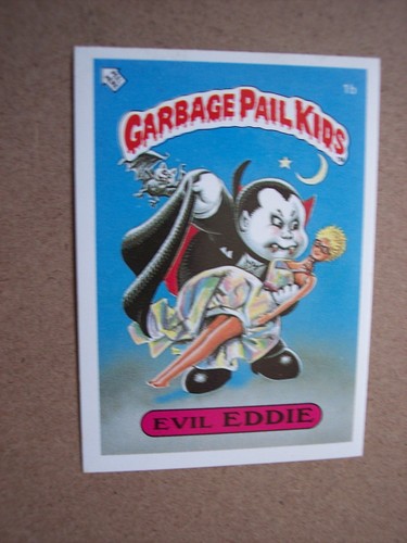 1985 Garbage Pail Kids series 1 UK mini Evil Eddie #1b GPK os1 NM or ...