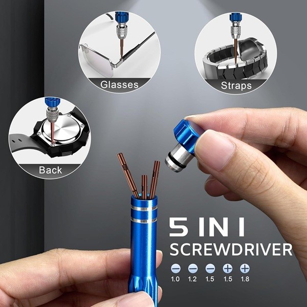 147 Pcs Watch Repair Kit Watchmaker Back Case Remover Opener Link Pin ...