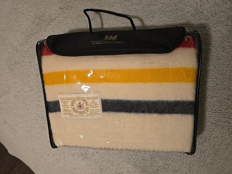 Hudson's Bay Company - HBC Stripes - 100% Wool Caribou Throw, Made In ...