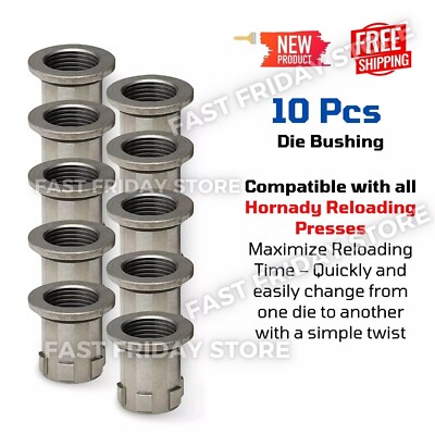 10pk Die Bushings for Hornady Lock N Load AP Reloading Press Multiple ...