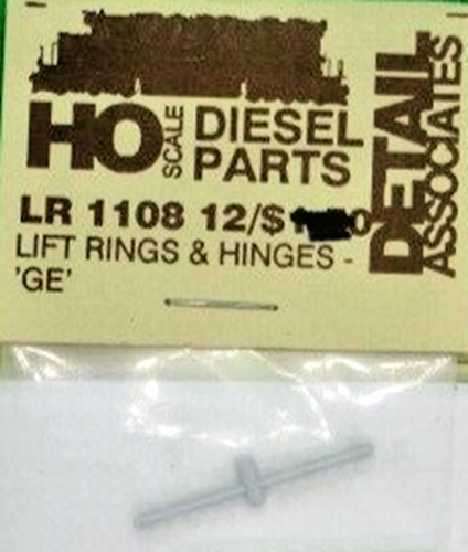 Detail Associates # 1108 Lift Rings & Hinges GE w/Hinges pkg(12) HO ...