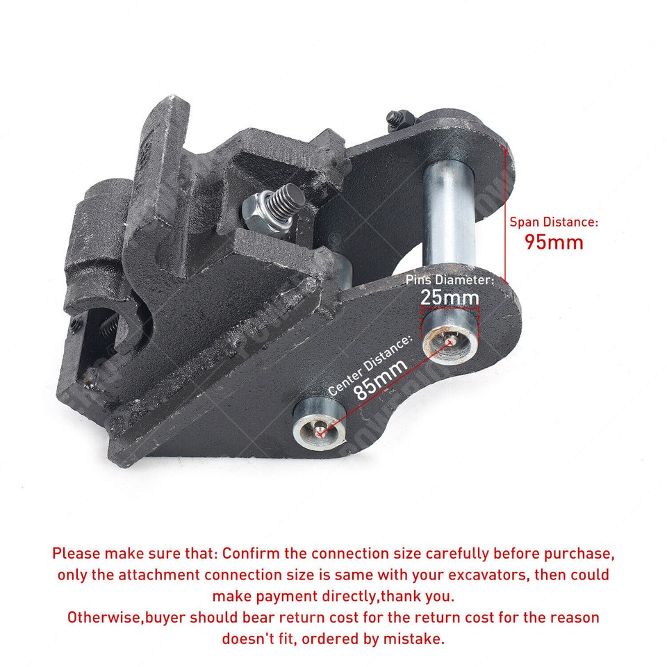 Attachments Mini Excavator : Quick Hitch Coupler；Thumb Clip；Ripper ...