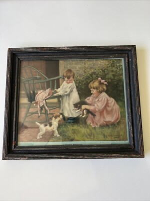 Antique 1925 Art Print Carl Hirschberg 1908 “A Storm Brewing” In ...