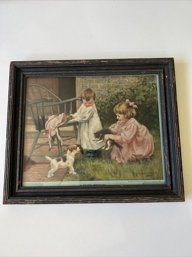 Antique 1925 Art Print Carl Hirschberg 1908 “A Storm Brewing” In ...