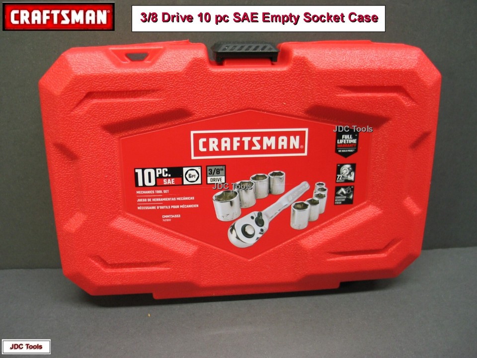 *EMPTY CASES* CRAFTSMAN 10pc STANDARD & 10pc METRIC 3/8 DRIVE RATCHET ...