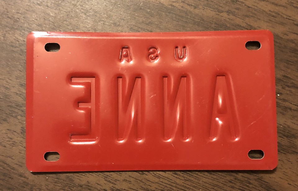Mini Anne License Name Plate USA 2.25”x4” Bike Motorcycle Bicycle ...