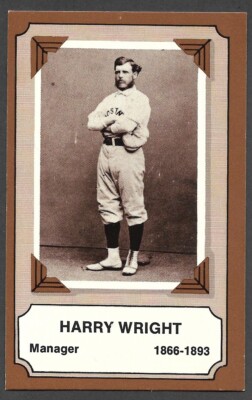 1975 FLEER LAUGHLIN BASEBALL PIONEERS #2 Harry Wright RED STOCKINGS EX ...