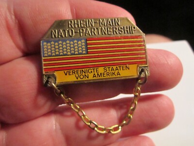 VINTAGE RHEIN MAIN NATO AMERICA PARTNERSHIP LAPEL PIN - BBA-45 | eBay