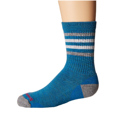 SmartWool Kids' Enfant Striped Hike Light Crew Socks Glacial Blue Size ...