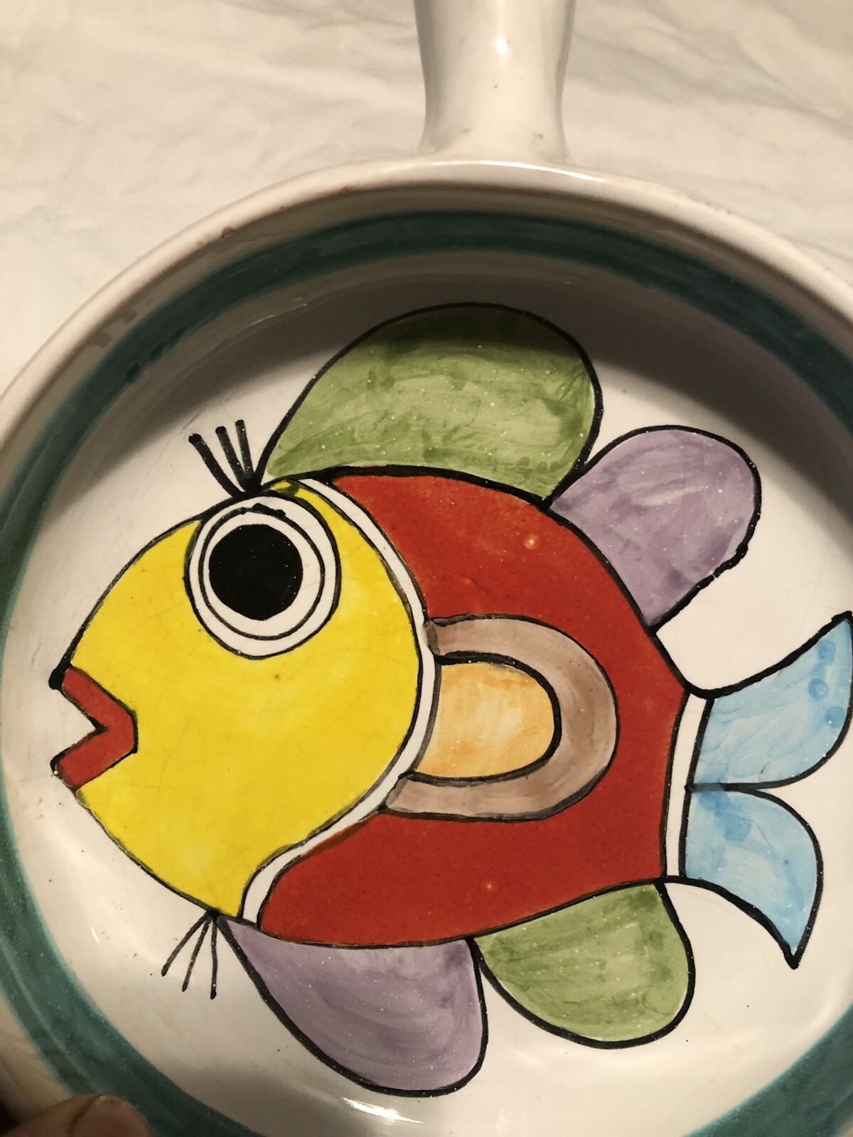 Nino Parrucca Fish Bowl Casserole Italy Pottery | eBay