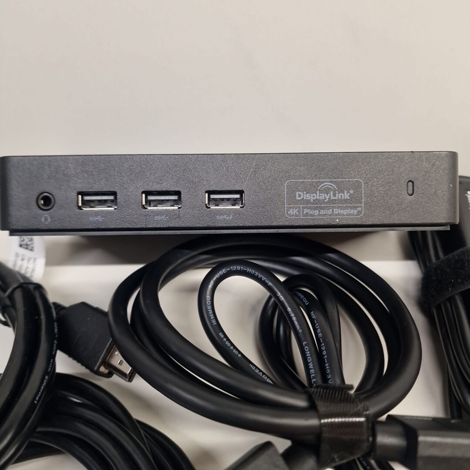 Dell D3100 Display Link 4k Docking Station + HDMI Cable + 5m Ethernet ...