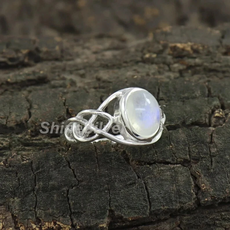 Celtic Moonstone Ring