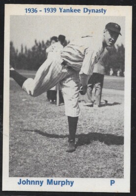 1975 TCMA Johnny Murphy NEW YORK YANKEES UNSIGNED 2-3/4 x 4 PHOTO CARD ...