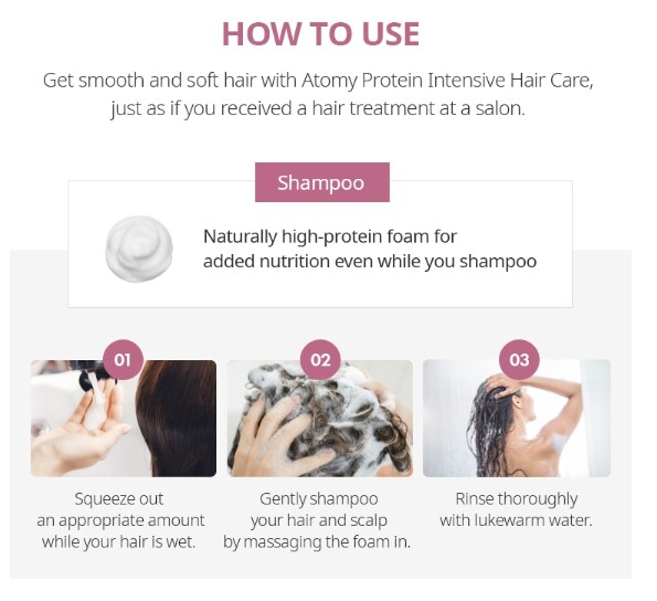 ATOMY Protein Intensive Shampoo 400ml Treatment 200ml Damaged Hair Care ...