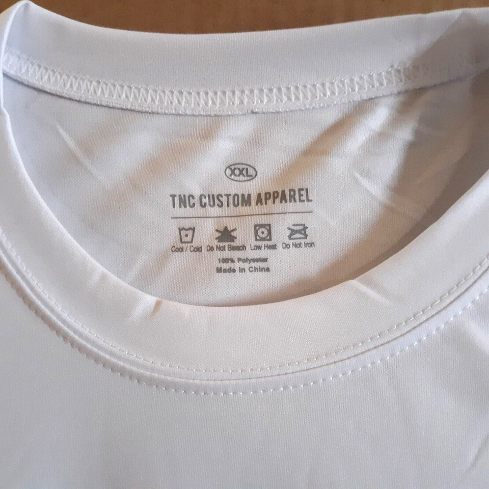 2XL MENS 100% POLYESTER MOISTURE WICKING CREW NECK TEE whiteNIP | eBay