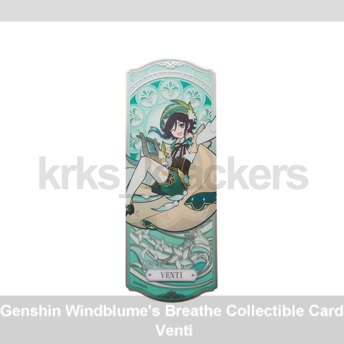 Genshin Windblume's Breathe Collectible Card Venti | eBay