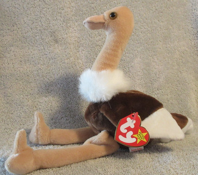 Ty Beanie Baby Stretch the Ostrich DOB September 21, 1997 MWMT Free ...