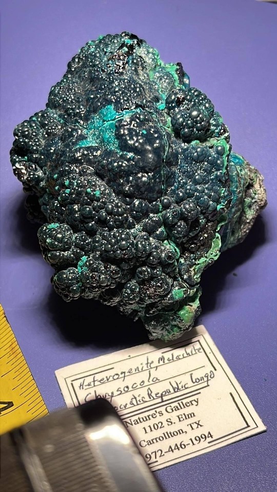 ** Rare Heterogenite with Cornetite, Possible Malachite and Chrysocolla ...