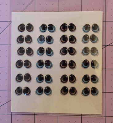 Handmade Resin Eyes - Adhesive Sticker Eyes - Brown & Blue Eyes for ...