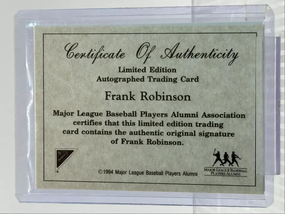 FRANK ROBINSON 1994 NABISCO ALL-STAR LEGENDS AUTOGRAPH AUTO (F) | eBay