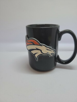 DENVER BRONCOS COFFEE MUG 3-D 3D RAISED EMBLEM BLUEORANGE NFL | eBay