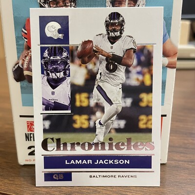 2021 Panini Chronicles Lamar Jackson Card #7 Baltimore Ravens ...